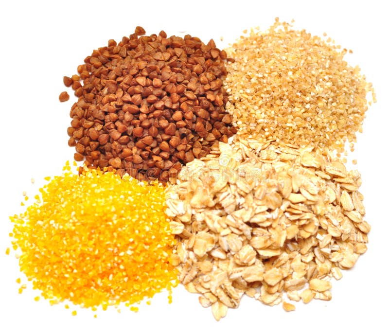 Set of dry food stock image. Image of flakes, healthy - 15518791