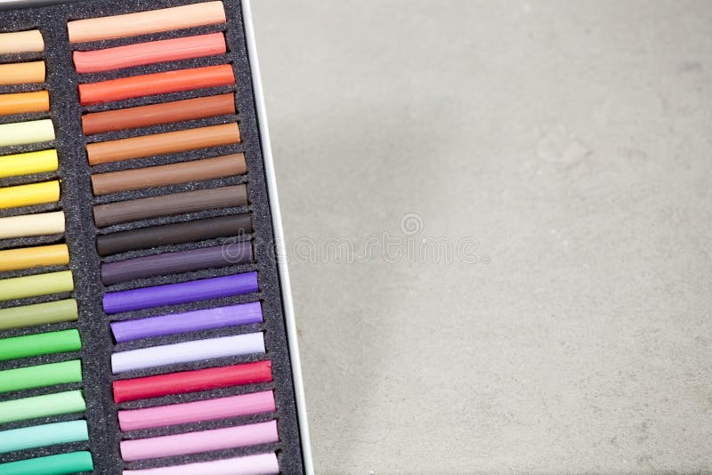 Set of dry pastel stock photo. Image of lines, diverse - 24891902