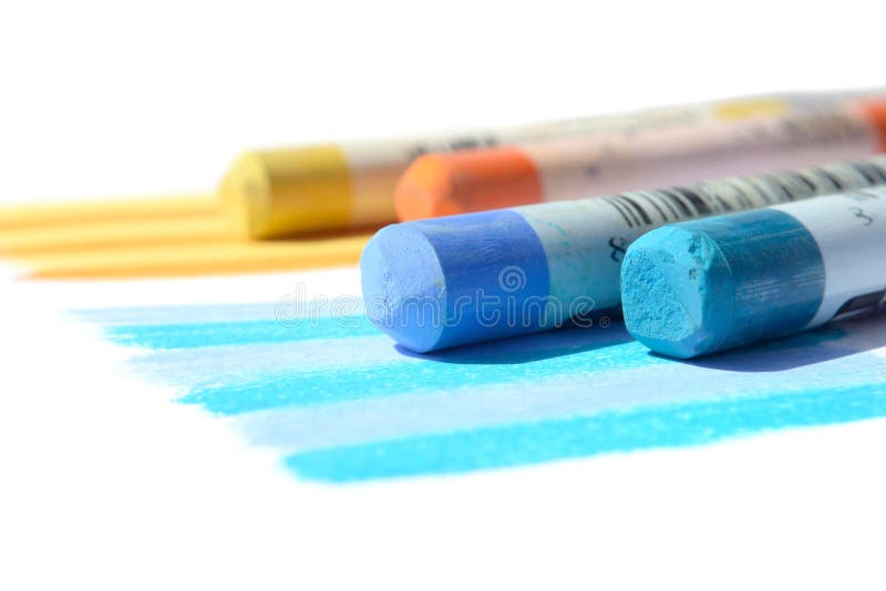 Set Of Dry Pastels On White Background Stock Image - Image of pastel ...