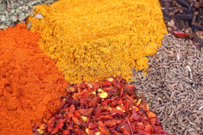 Set of dry spices stock photo. Image of stack, seasoning - 5417532