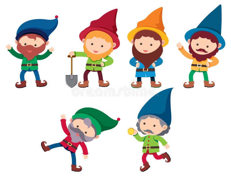 Set of dwarf cartoon stock vector. Illustration of dwarf - 272503359