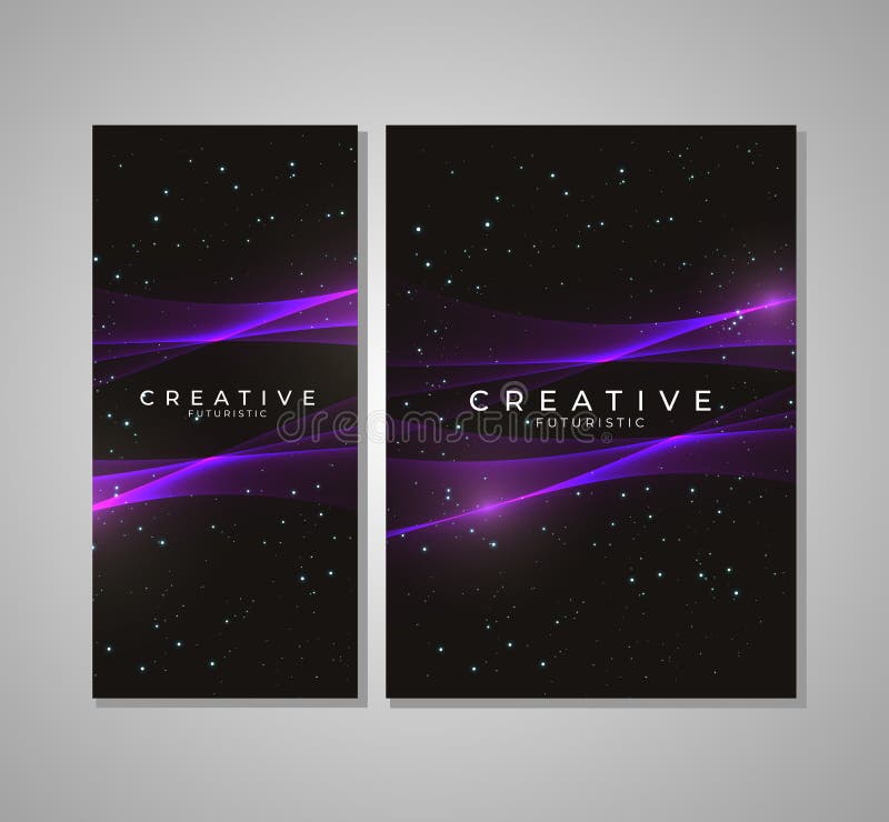 Set of Dynamic Wave Dimension Background with Light Shadow Effect ...