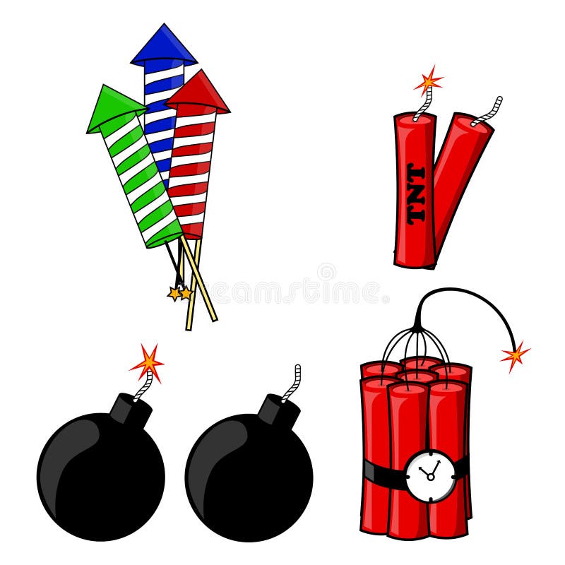 Dynamite or Fireworks Vector Illustration Stock Vector - Illustration ...