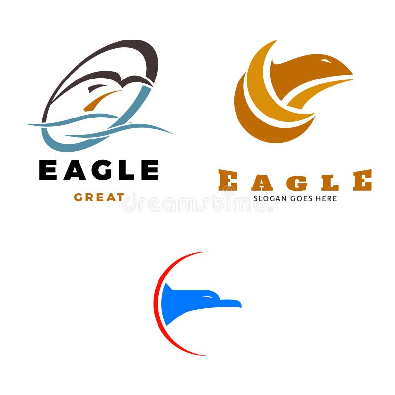 Set of Eagle Icon Logo Design Template Stock Vector - Illustration of ...