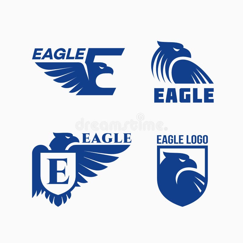 Eagle logo set stock vector. Illustration of silhouette - 111820830