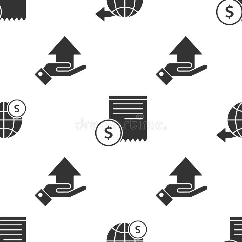 Set Earth Globe with Dollar, Paper Check and Financial Check and Money ...