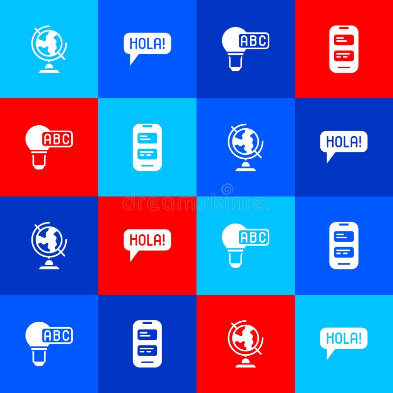 Set Earth Globe, Hola in Different Languages, Creative Lamp Light Idea ...