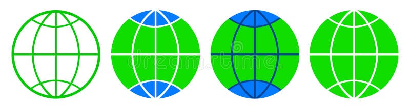 Set Earth Illustration - Vector Stock Illustration - Illustration of ...