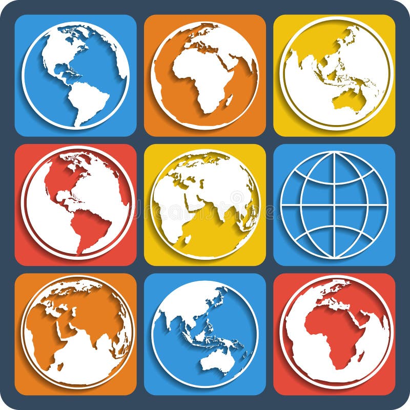 Vector Globe Earth Icons Set Stock Illustrations – 18,106 Vector Globe Earth Icons Set Stock ...