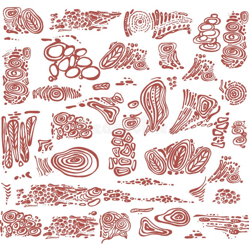 Set of Earthy Organic Shapes Abstract Design Elements Stock Vector ...