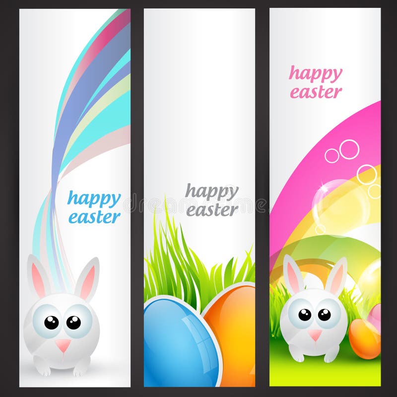 Set of easter banner stock vector. Illustration of artistic - 23926692