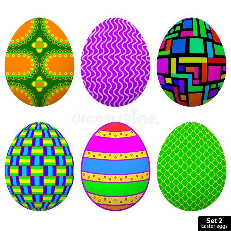 Set Easter Egg stock vector. Illustration of beautiful - 35213399