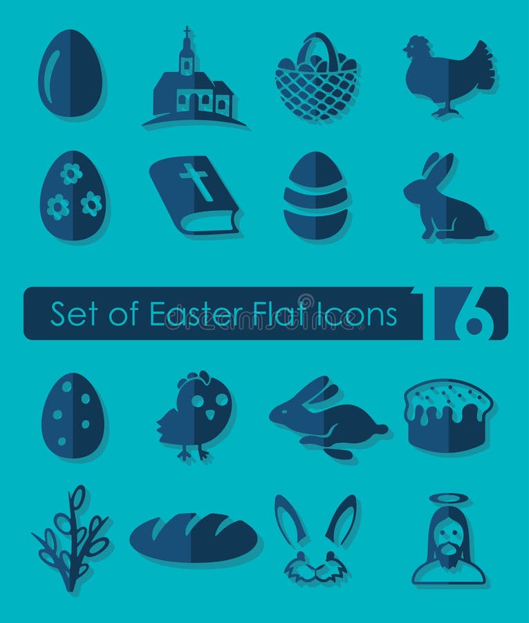 Set of easter icons stock vector. Illustration of element - 50985369