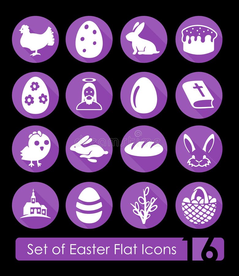 Set of easter icons stock vector. Illustration of love - 95395868