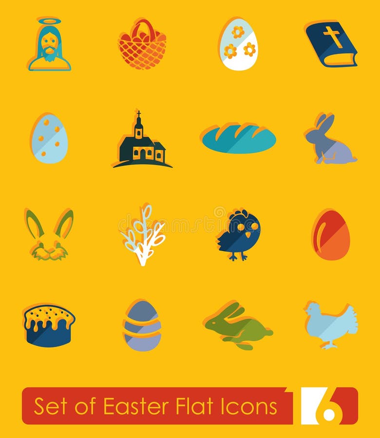 Set of easter icons stock vector. Illustration of icon - 57957229