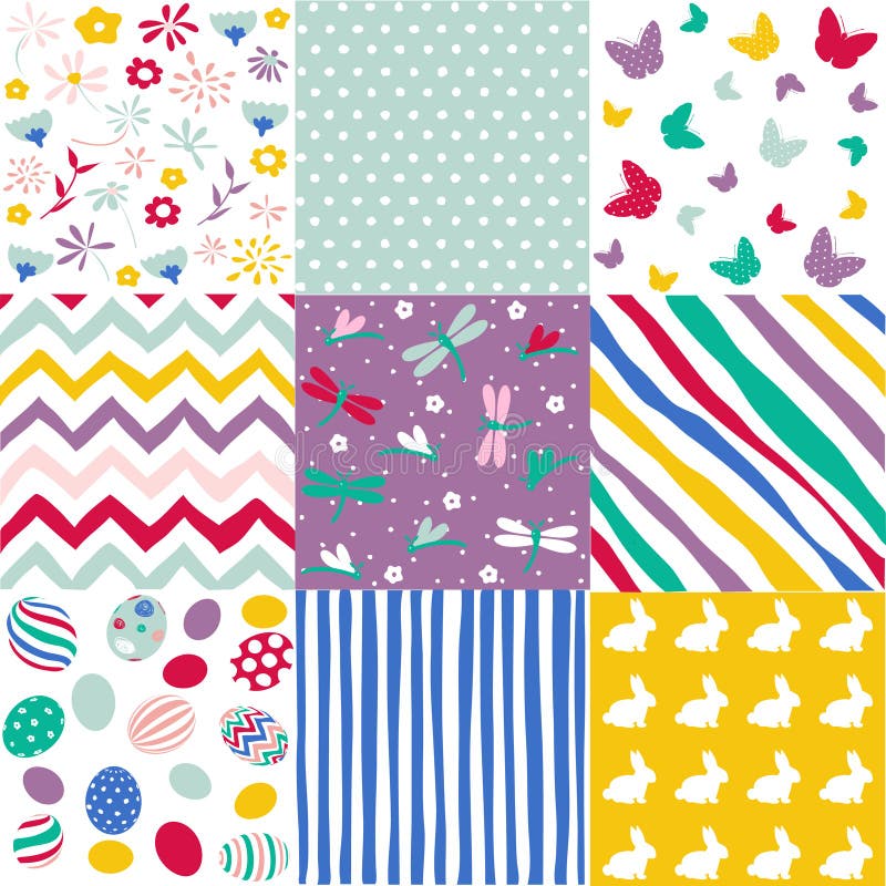 Easter Egg Seamless Pattern Design Stock Vector - Illustration of ...