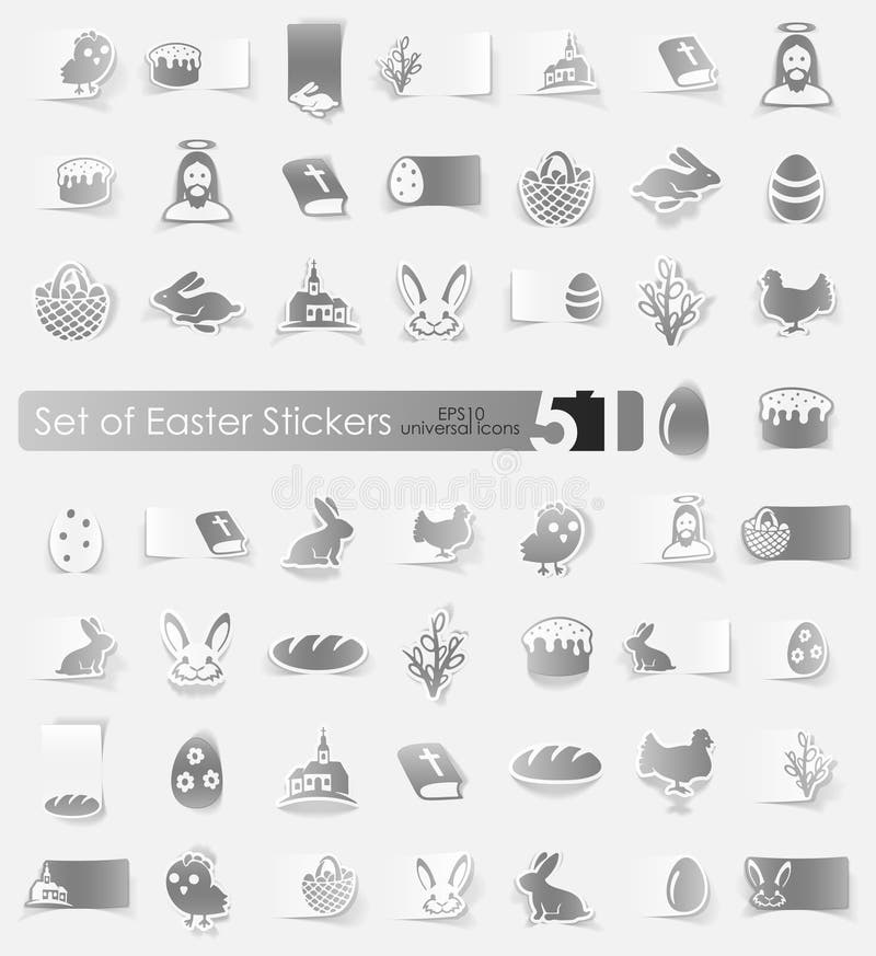Set of easter stickers stock vector. Illustration of easter - 57144461