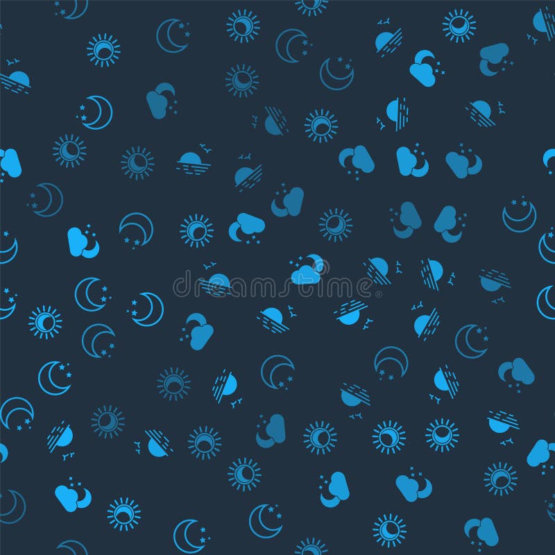 Set Eclipse of the Sun, Sunset, Cloud with Moon and Stars and Moon on ...