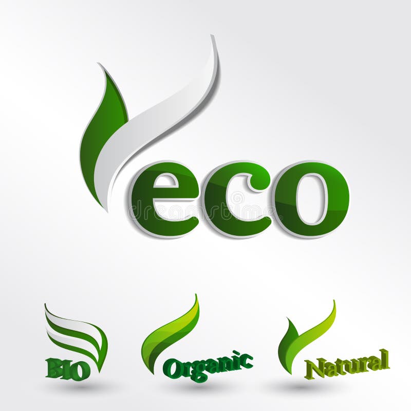Set of Eco logos stock vector. Illustration of branding - 67484254