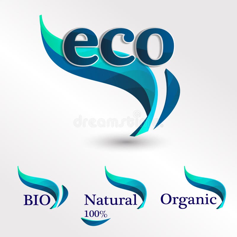 Set Eco logos stock illustration. Illustration of element - 82809242