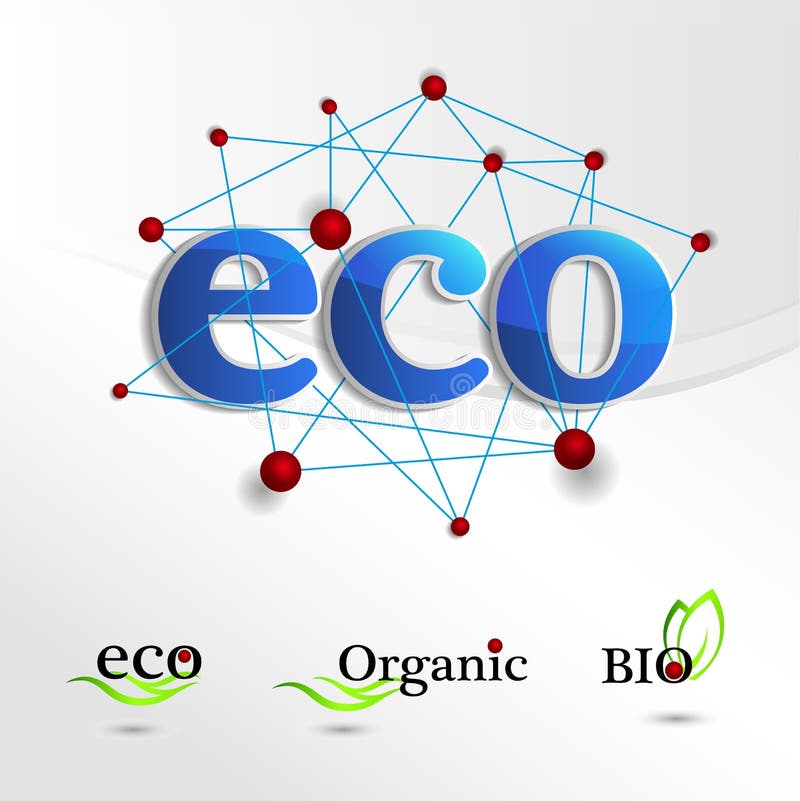 Set Eco Logos, Design Template Elements, Natural Icon Stock Vector ...