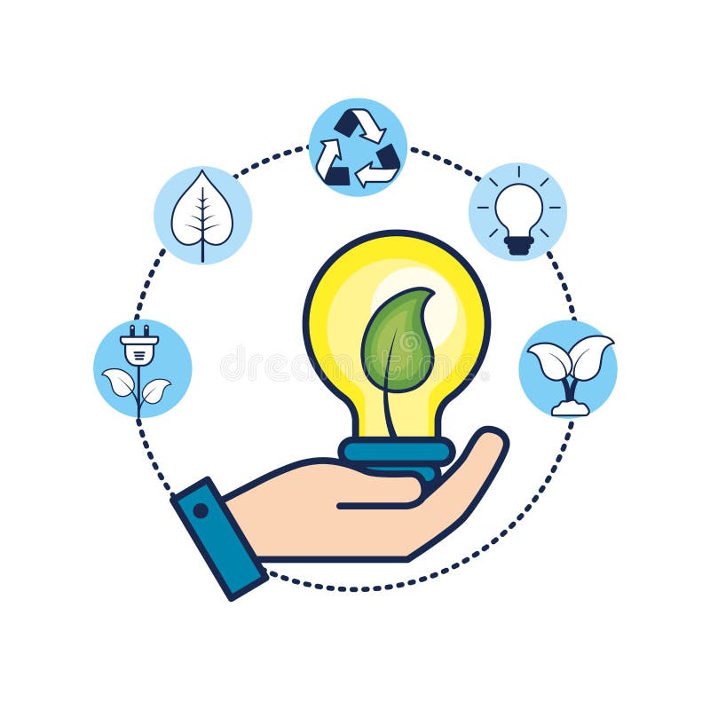 Set Ecology To Natural Environment Care Stock Vector - Illustration of ...