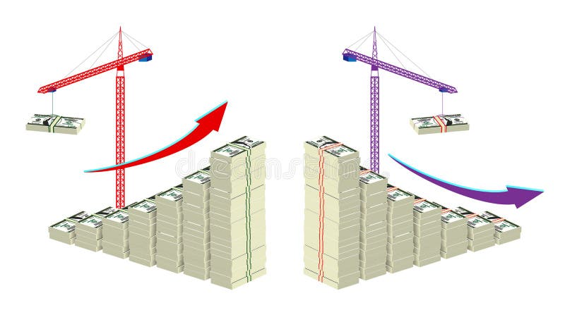 Set of Economic Chart or Economic Infographics Theme or Annual Report ...