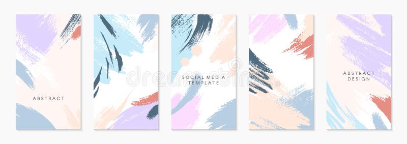 Set of Editable Insta Story Templates with Copy Space for Text.Ig Smm ...