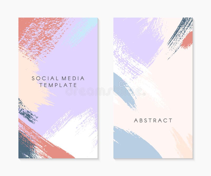 Set of Editable Insta Story Templates with Copy Space for Text Stock ...