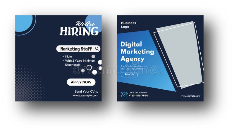 Set of Editable Minimal Square Banner Template Stock Vector ...