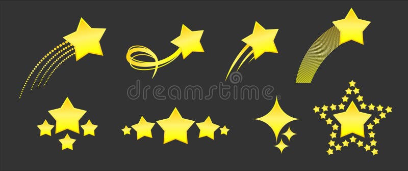 Set of Editable Star Vector Stock Vector - Illustration of orange ...