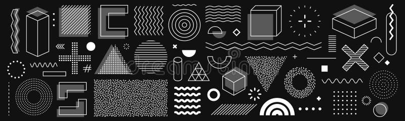Set of Editable Vector Creative Geometric Abstract Elements for Graphic ...