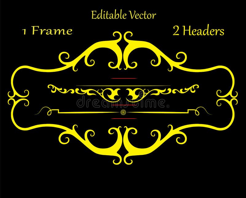Set of Editable Vector, Decorative Frames Stock Vector - Illustration ...