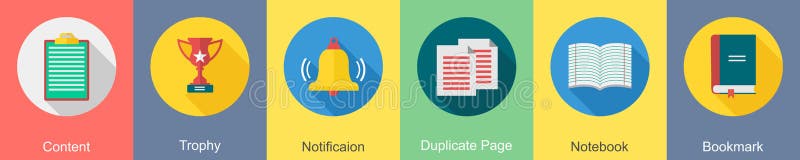 A Set of 6 Education Icons As Bookmark, Education, Study Stock Vector ...