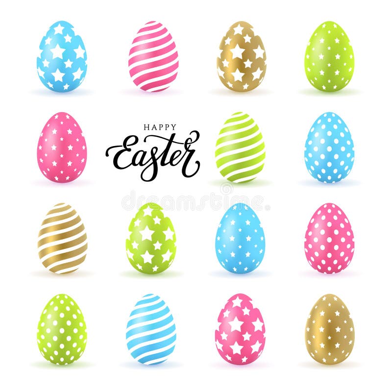 Set eggs color stock vector. Illustration of love, painted - 110318566