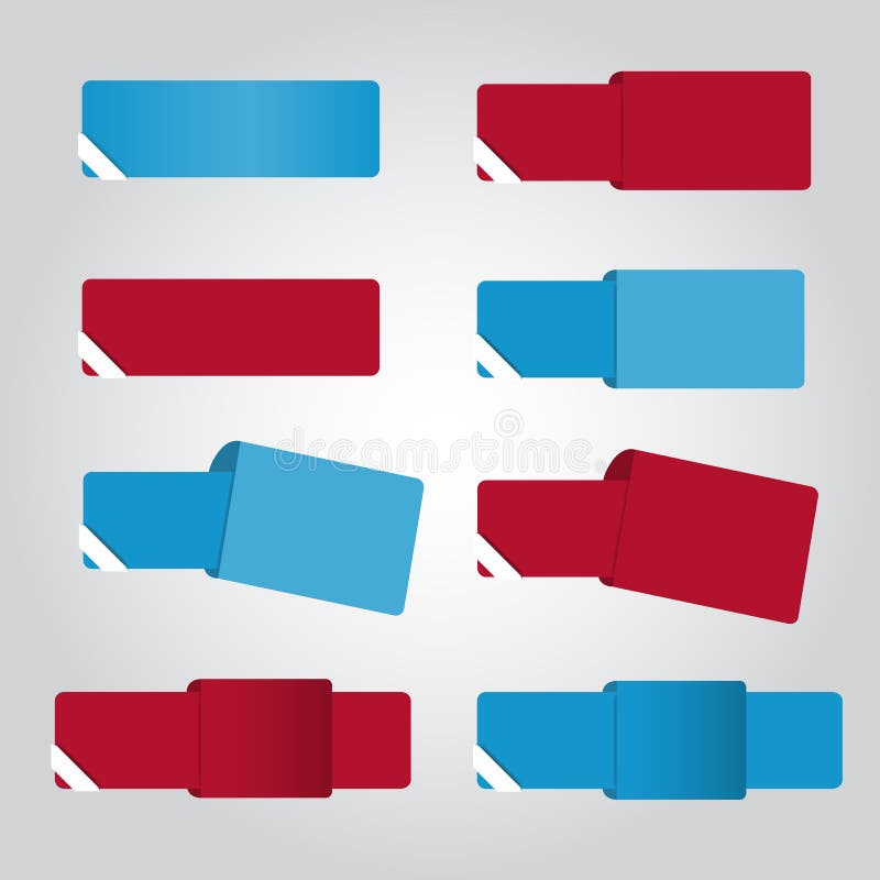 Set of Eight Color Banners for Web Stock Vector - Illustration of ...