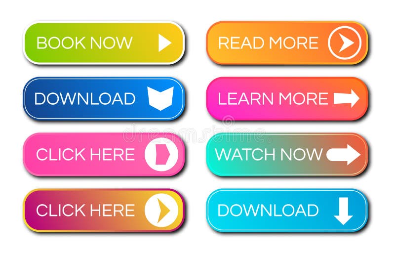 Set of Eight Modern Gradient Buttons with Shadows Stock Vector ... Set of Eight Modern Gradient Buttons with Shadows Stock Vector ...