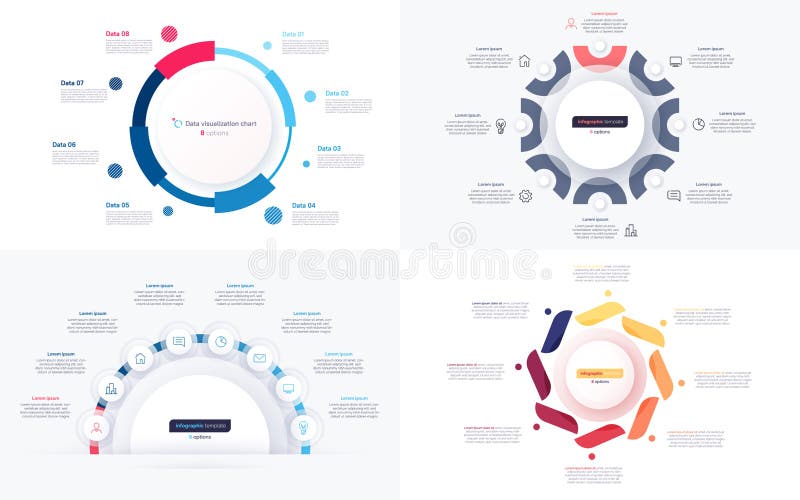 Eight Option Circle Infographic Diagram. Vector Illustration Stock ...