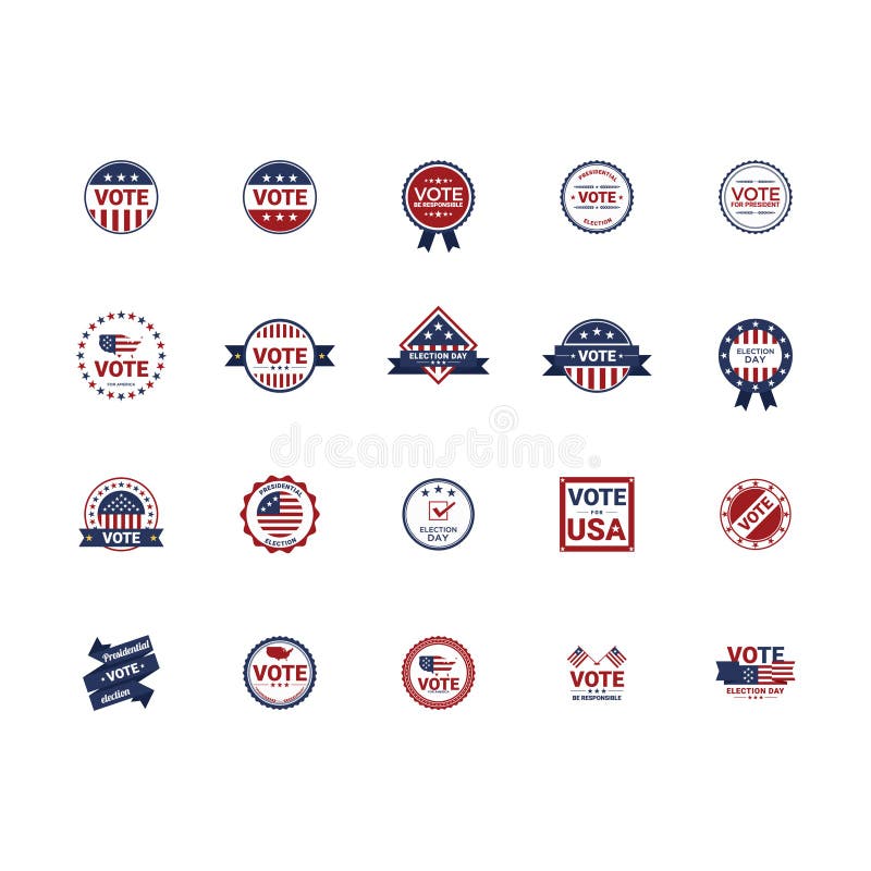 Set of Election Icons. Vector Illustration Decorative Design Stock ...