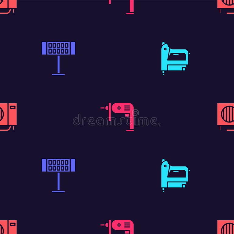 Set Electric Construction Stapler, Heater, Drill Machine and Air ...