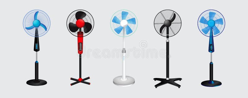 Set of Electric Fan. Easy To Modify Stock Vector - Illustration of ...