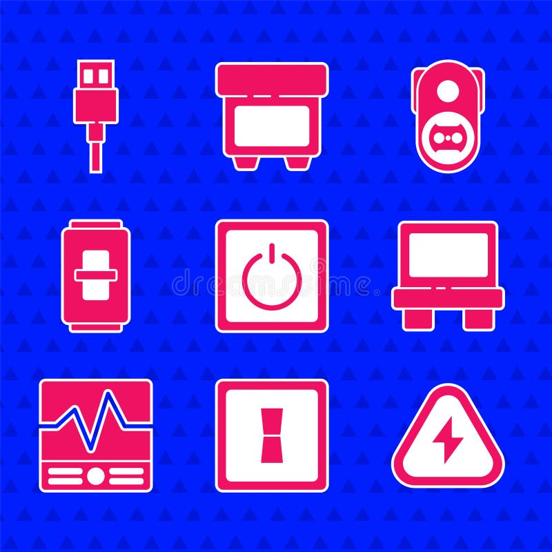 Set Electric Light Switch, High Voltage, Fuse, Electrical Measuring ...