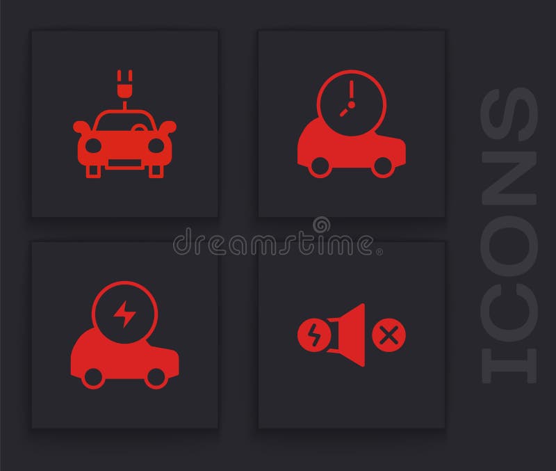 Set Electric Motor, Car, and Icon. Vector Stock Vector - Illustration ...