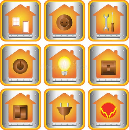 Electricity Objects Set Stock Illustrations – 1,863 Electricity Objects ...