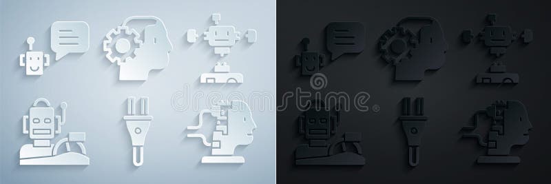 Set Electric Plug, Disassembled Robot, Robot Humanoid Driving Car, for ...