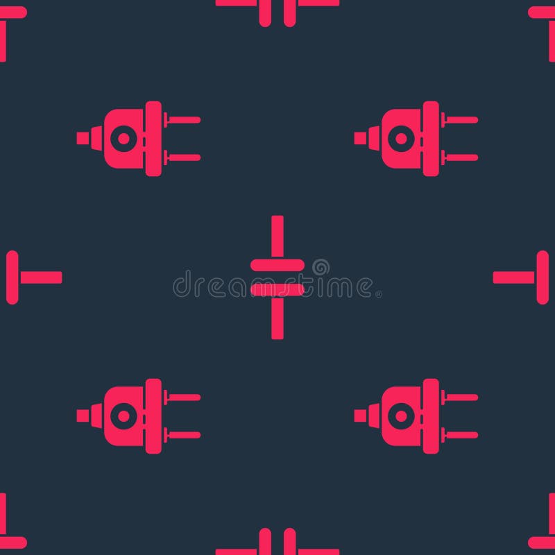 Set Electric Plug and Electric Circuit Scheme on Seamless Pattern ...