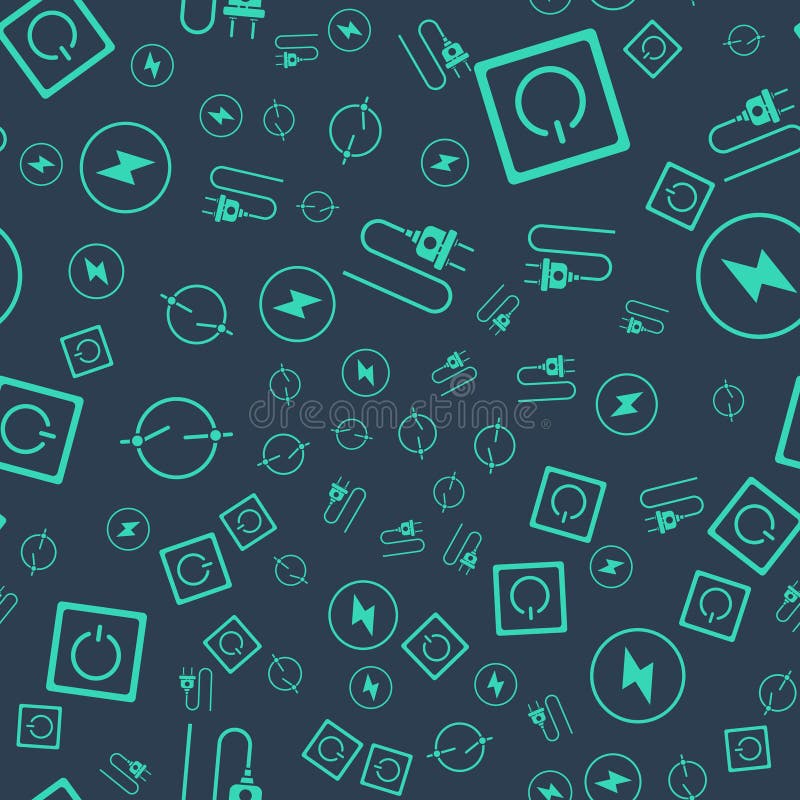 Set Electric Plug, Electric Light Switch, Electric Circuit Scheme and ...