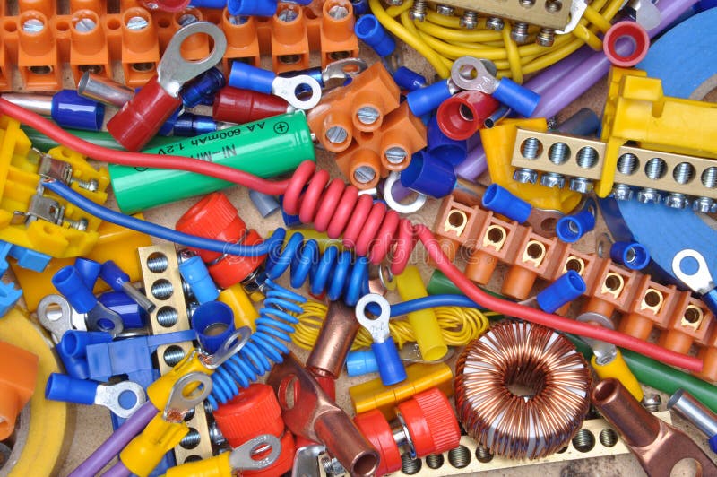 Set of Electrical Components Stock Photo - Image of energy, plug: 54870720