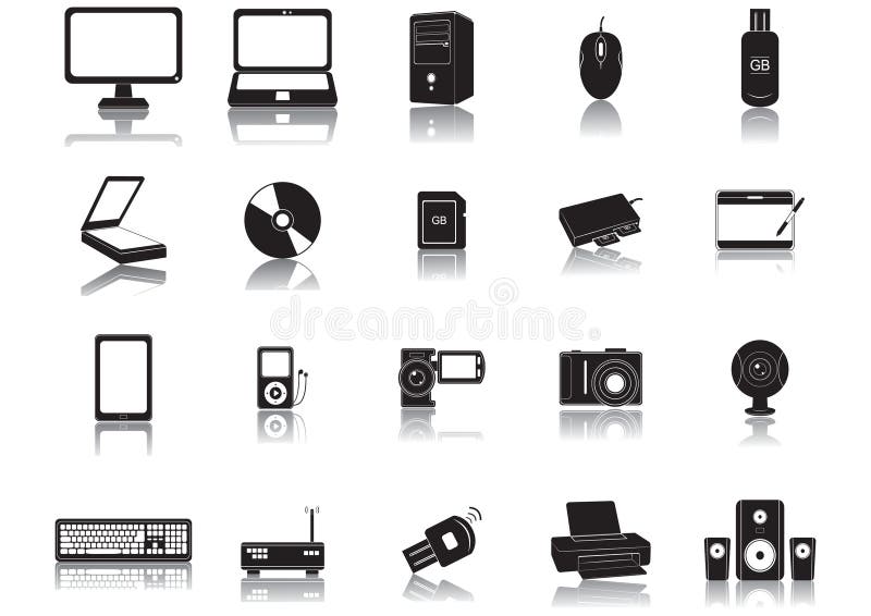 Set of Electrical Gadgets. Vector Illustration Decorative Design Stock ...