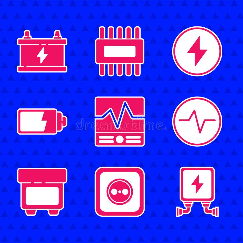 Set Electrical Measuring Instruments, Outlet, Transformer, Circuit ...